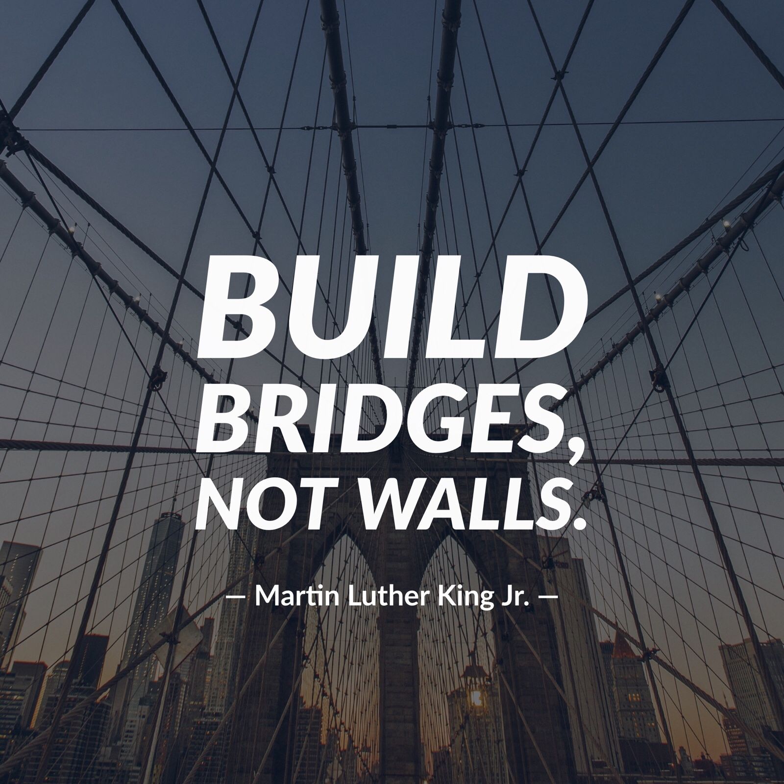 Build bridges 🌉 - Wim GE De Vos